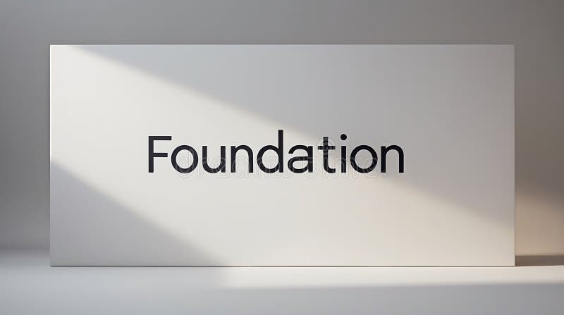 Modern Typography Display Highlighting the Word Foundation in a ...