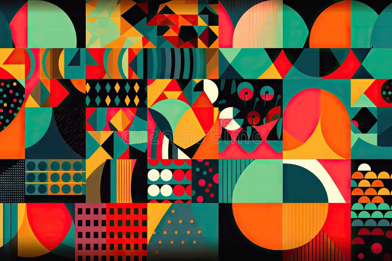 Bold Color Blocks and Contrasting Pattern of Bold Geometric Shapes ... Bold Color Blocks and Contrasting Pattern of Bold Geometric Shapes ...