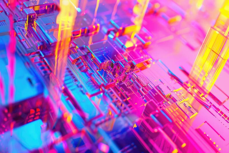 Bold Color Palettes Create Stunning Abstract Digital Art with Vivid ...