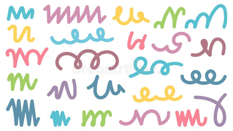 Bold Colored Scribbles stock illustration. Illustration of geometric ...