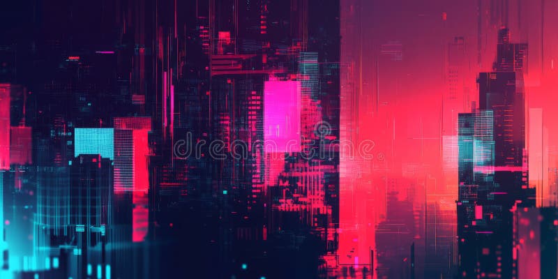 A Bold, Colorful Abstract Background with Digital Glitch Effects. the ...
