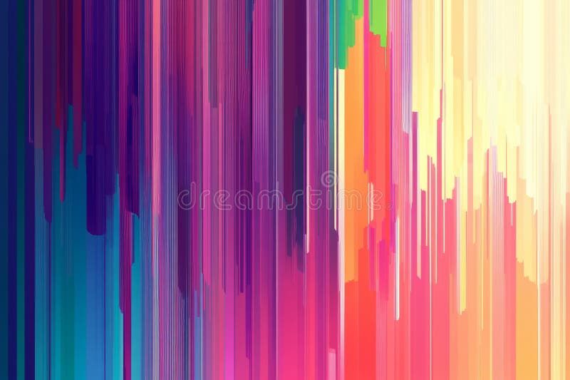 Bold Colorful Abstract Background Featuring Glitch Aesthetics Distorted ...