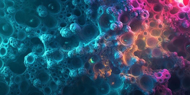 Bold Colorful Abstract Background Inspired Microscopic Views ...