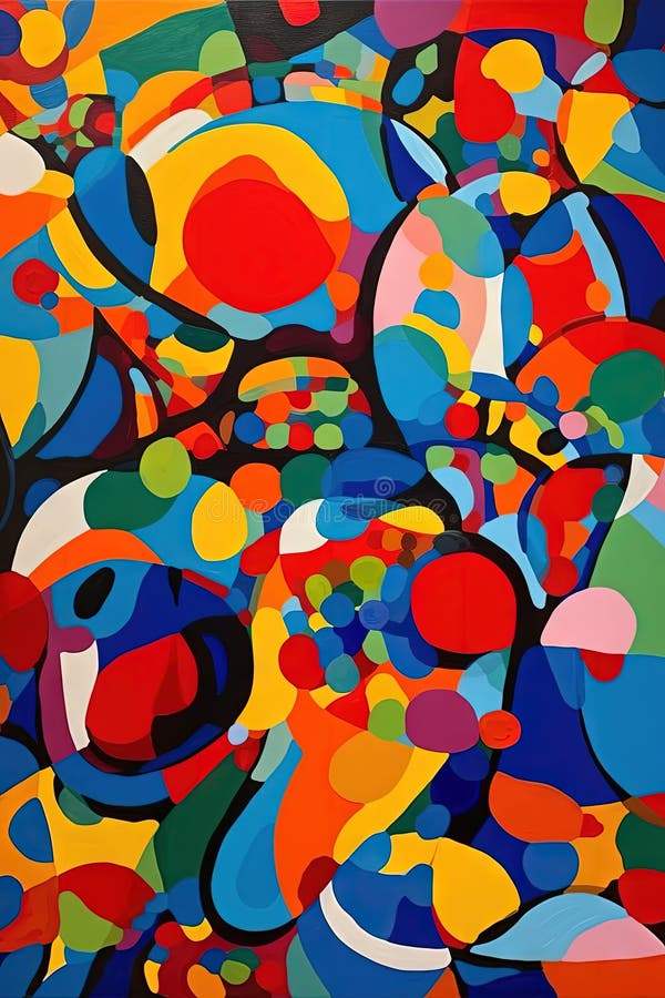 Bold and Colorful Abstract Shapes in Pop Art Style for Posters and Web ...