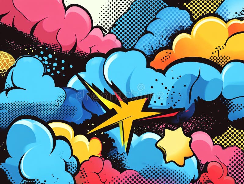 Art Blast: Creative Unique Comic Style Background Design Stock ...