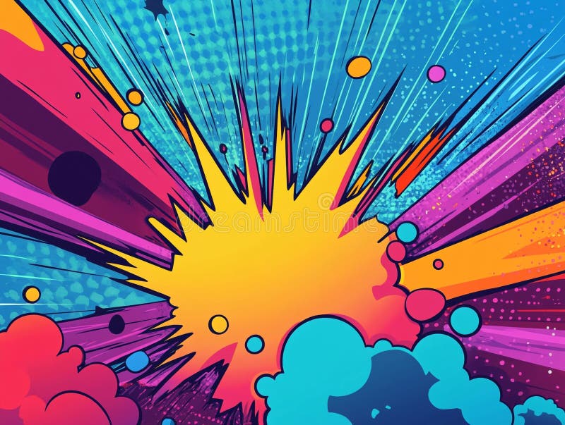 Art Blast: Creative Unique Comic Style Background Design Stock ...