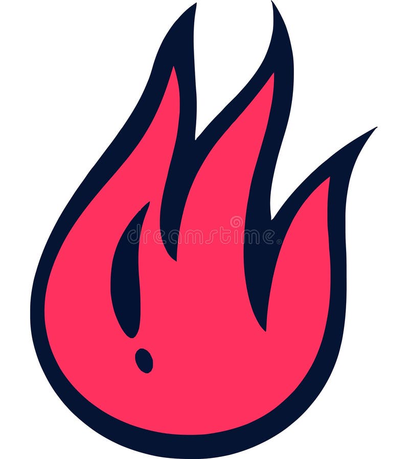 Bold Colorful Flame Fire Emblem Graphic Design Stock Vector ...