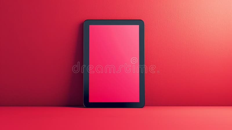 Bold and Colorful Pop-art Style Mockup of Tablet with Blank Screen on ...