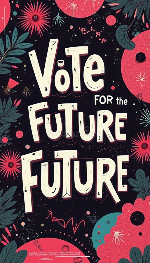 Bold and Colorful Vote for the Future Poster Design Stock Image - Image ...