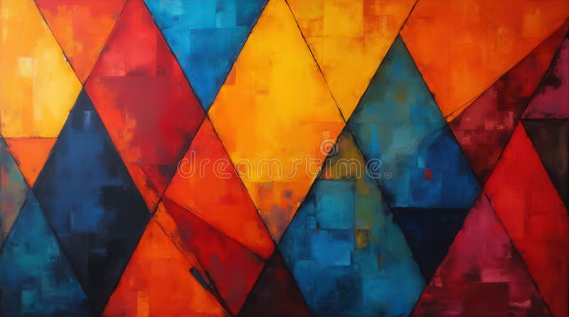 Bold Colors Blend Seamlessly in an Abstract Composition, Featuring ...