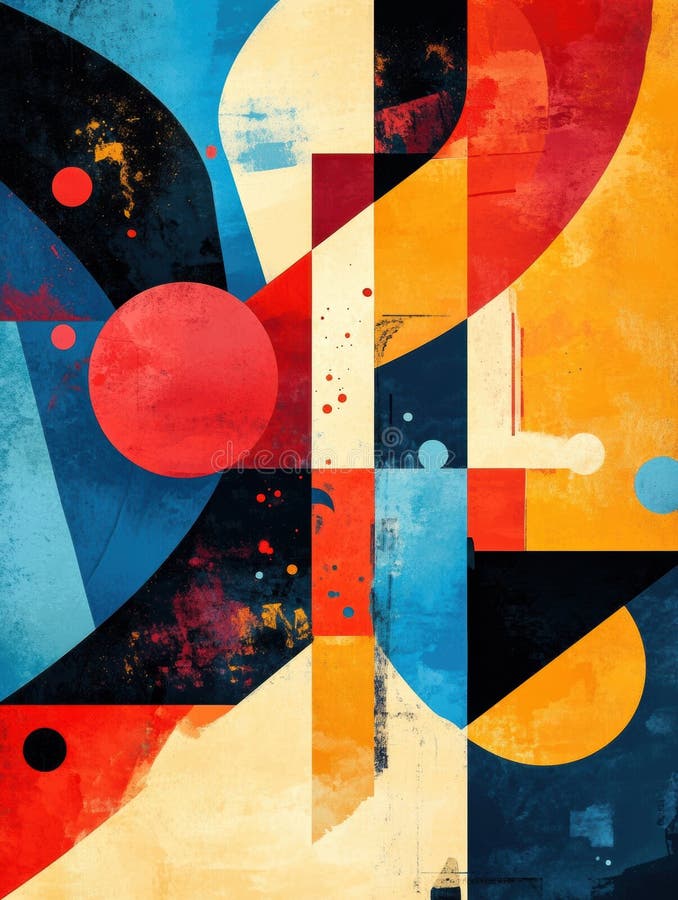 Bold Colors and Overlapping Geometric Forms Create an Energetic ...