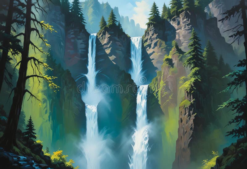 : Bold Colors and Sharp Edges Painting Stock Illustration ...