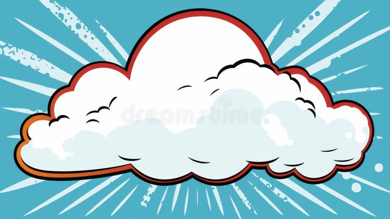 Bold Comic Book with Expressive Curses Depicted Above a Cloud in ...