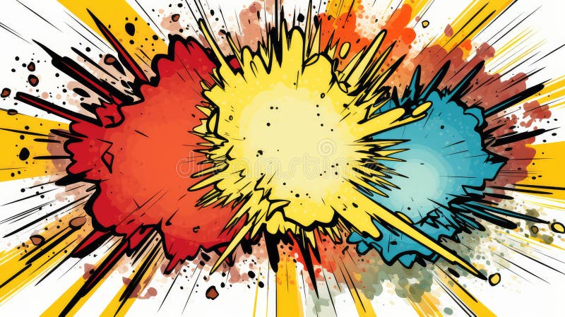 Bold Comic Book Style Explosion Stock Illustration - Illustration of ...