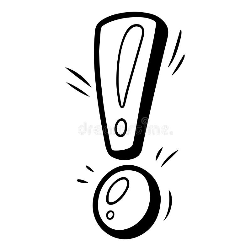 Bold Comic Exclamation Mark, Icon with Energetic Lines Stock Vector ...