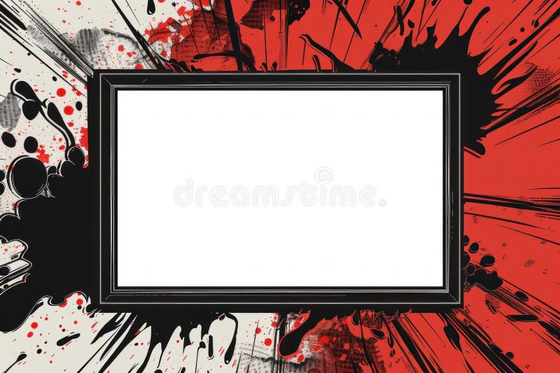 Bold Comic Style Black Frame. Generate Ai Stock Illustration ...