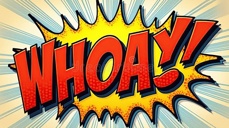 Bold Comic Style 3D Text Art with Dramatic Expression Stock ...