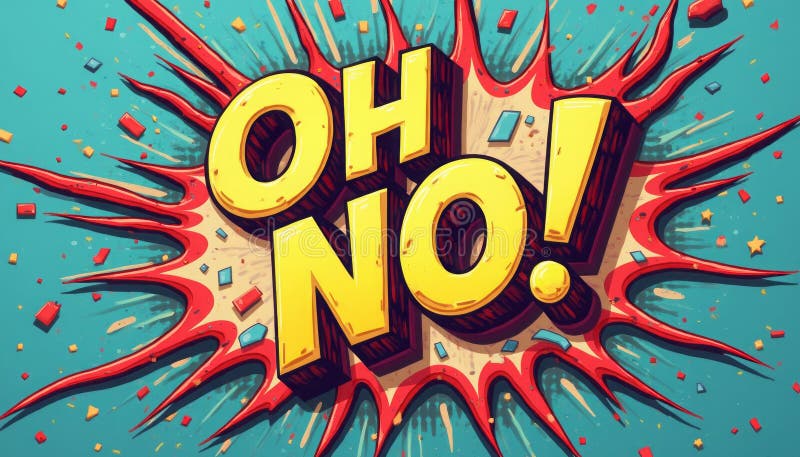 Bold Comic-style Explosion with OH NO Text Stock Photo - Image of ...