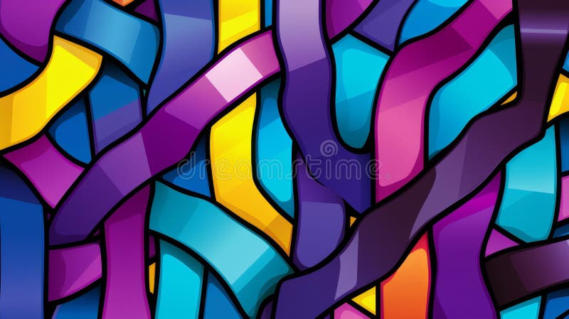 Bold and Contemporary Flat Illustration Featuring a Stylized Chain Link ...