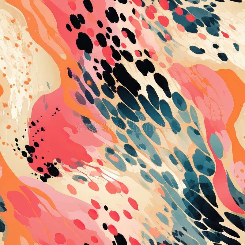 Bold Contemporary Leopard Spots with Marbled Texture AI Generated Stock ...