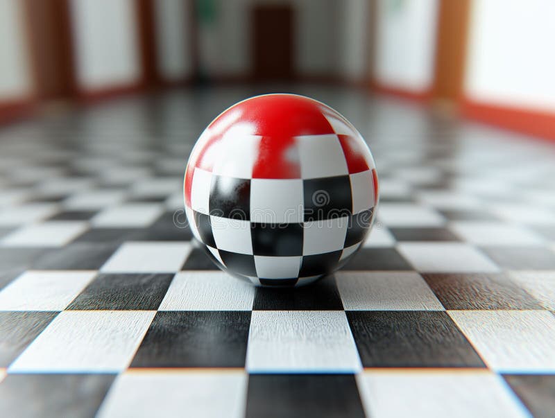 Checkered Pathway Leading into Distance Stock Illustration ...