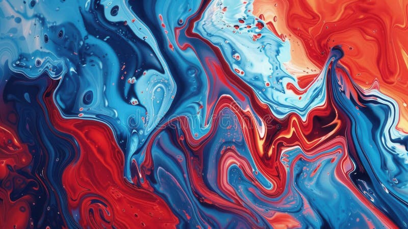 Bold Contrast. Vibrant Red and Blue Interplay Concept Stock ...