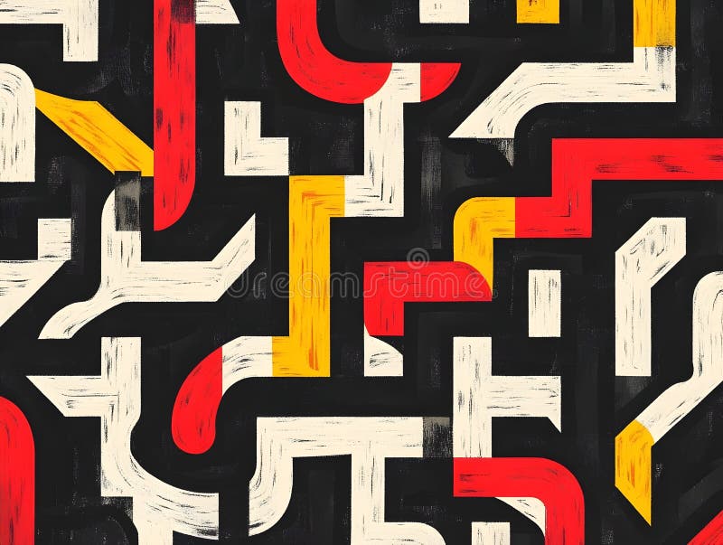 Bold Contrasting Abstract Maze Pattern Stock Photos - Free & Royalty ...