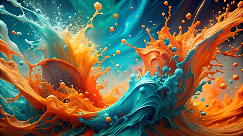 Bold Contrasting Background with Splashes of Bright Colors Stock Image ...