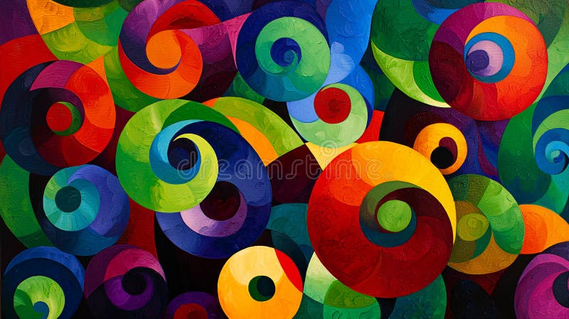 Bold Contrasting Colors Form Hypnotic Spirals, Creating an Optical ...