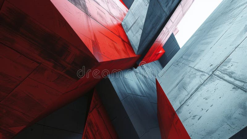 Bold Contrasting Lines and Angles Overlapping in an Abstract ...