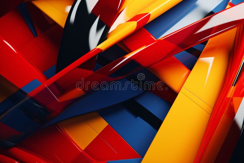 Bold and Contrasting Primary Colors in Abstract Co Stock Photo - Image ...
