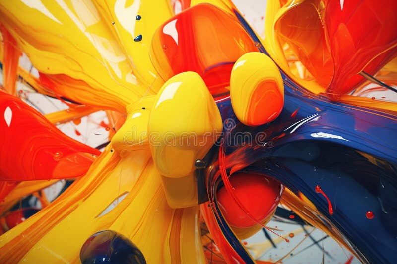 Bold and Contrasting Primary Colors in Abstract Co Stock Photo - Image ...