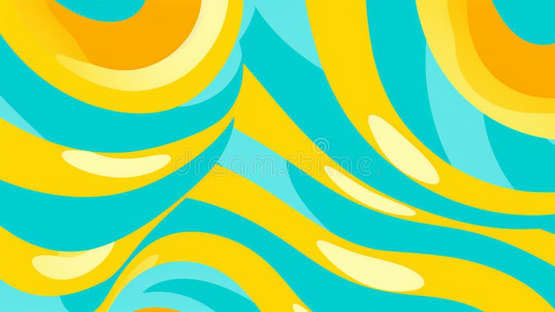 Bold and Contrasting Retro Pop Art Pattern in Yellow and Turquoise ...