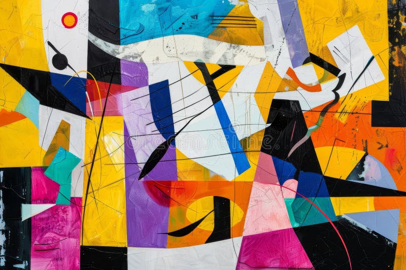 Bold Contrasts and Sharp Angles Create a Visually Dynamic Abstract ...