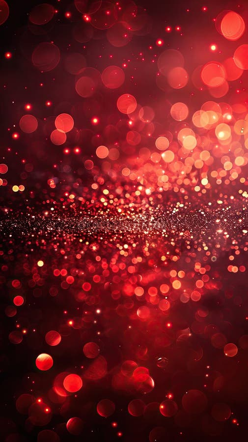 Bold Crimson Background with Dramatic Bokeh and Illuminated Center ...
