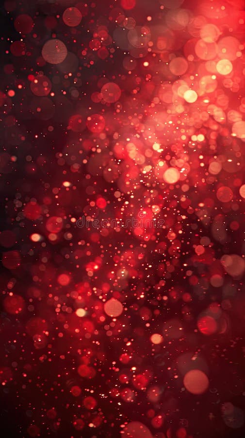 Bold Crimson Background with Dramatic Bokeh and Illuminated Center ...