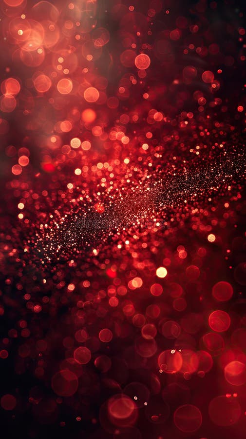 Bold Crimson Background with Dramatic Bokeh and Illuminated Center ...