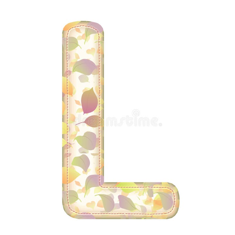 Bold Cute Soft Colored Fonts Letter L Stock Illustration - Illustration ...