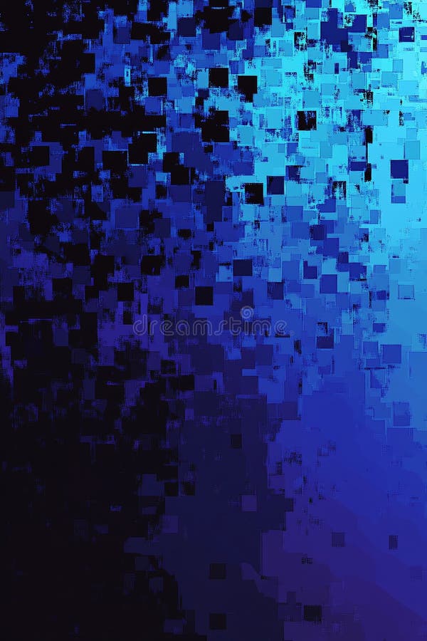 Bold Cyan Transitioning into Deep Royal Blue in a Pixel Gradient. Stock ...