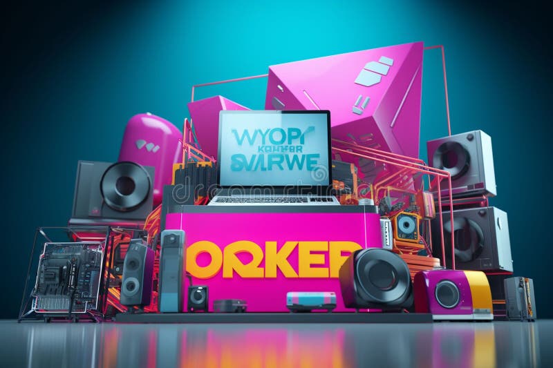 Bold Cyber Week Sale Banner with a Captivating Stock Illustration ...