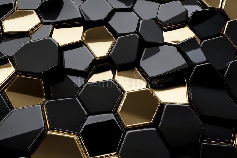A Bold 3D Background Featuring Hexagonal Tiles Arranged in a Stepped ...