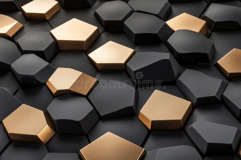 A Bold 3D Background Featuring Hexagonal Tiles Arranged in a Stepped ...