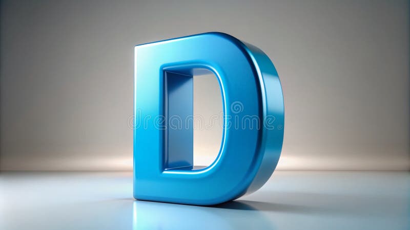 Bold 3D Blue Capital Letter D a Realistic Detailed and Striking 3D ...