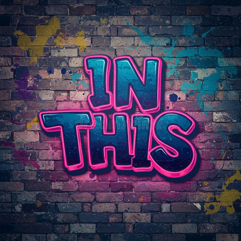 Bold 3D Letters Spelling "in this" are Displayed on a Brick Wall. the ...
