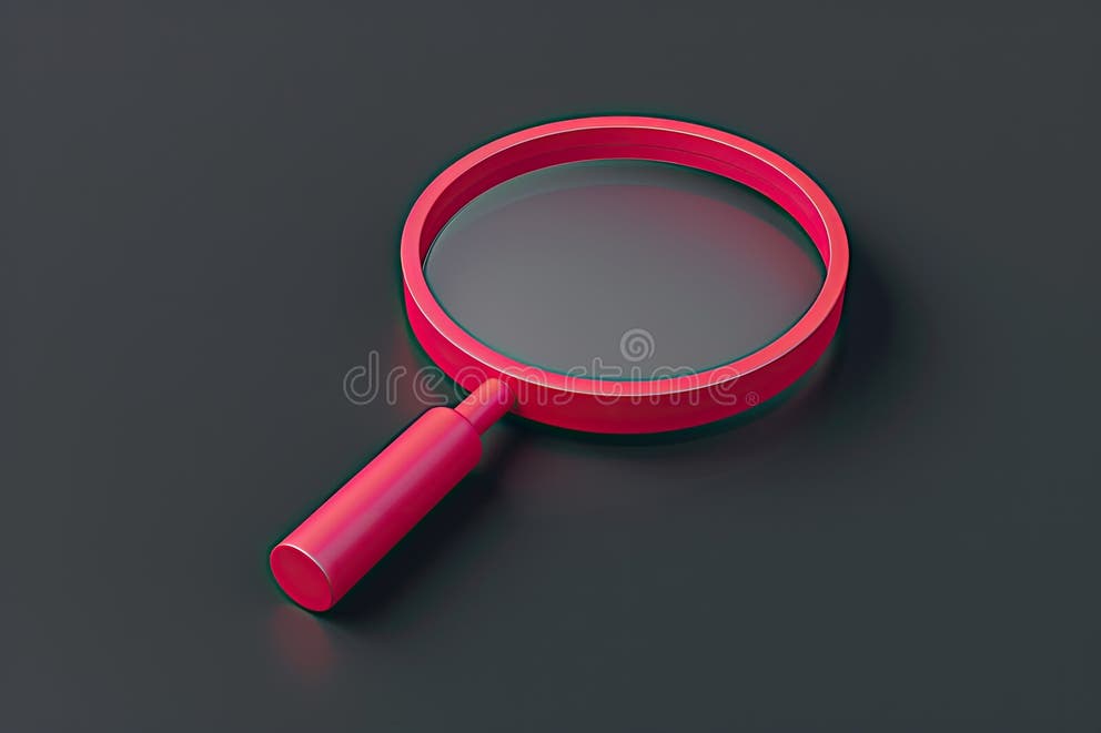 Bold 3D Magnifying Glass Icon Stock Illustration - Illustration of ...