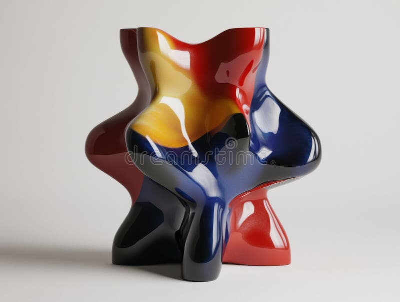 Bold 3D Puzzle Pieces that Interlock, Featuring Glossy Red, Blue, and ...
