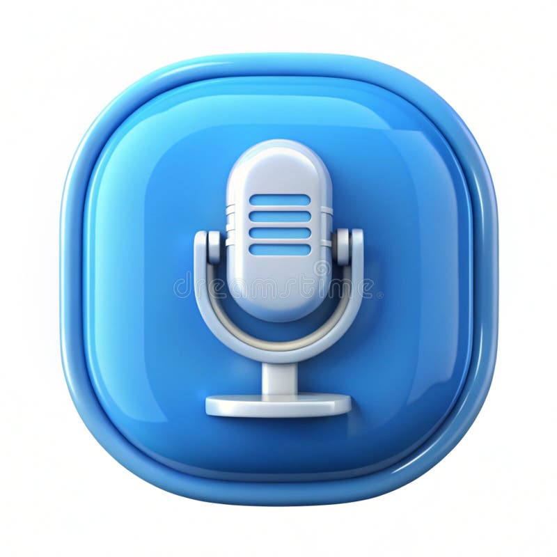 Podcast Talk 3D Icon Isolated on White Background Stock Illustration ...