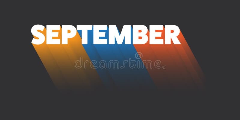 Bold 3D September Typography or Banner Design with Gradient Effect ...