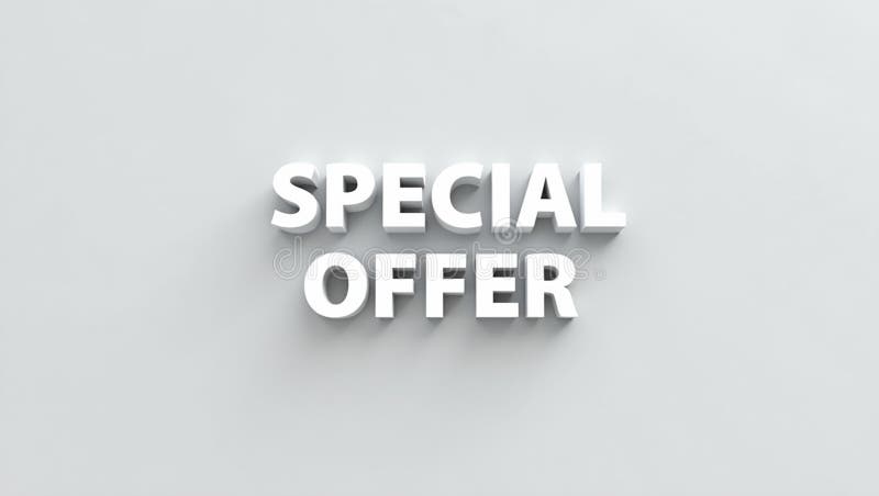 Bold 3D SPECIAL OFFER in White on Gray Stock Illustration ...