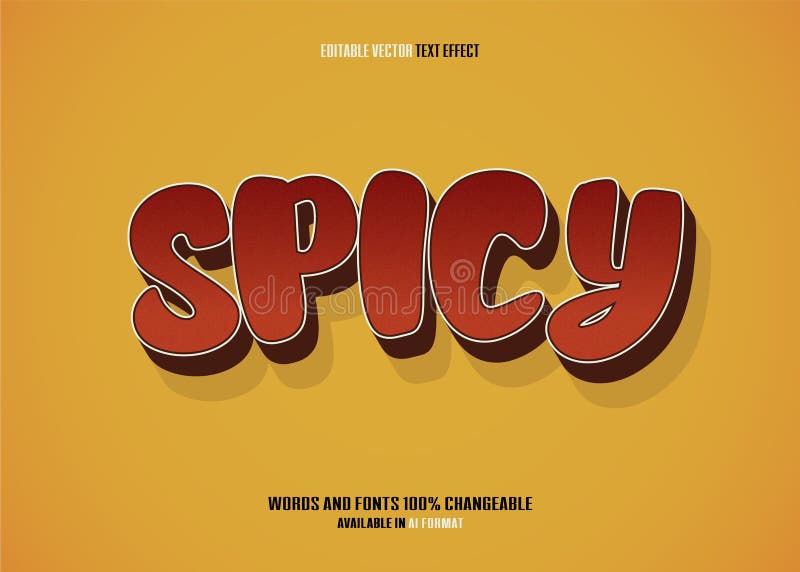 Editable Text Effect: Spicy Style Stock Vector - Illustration of ...